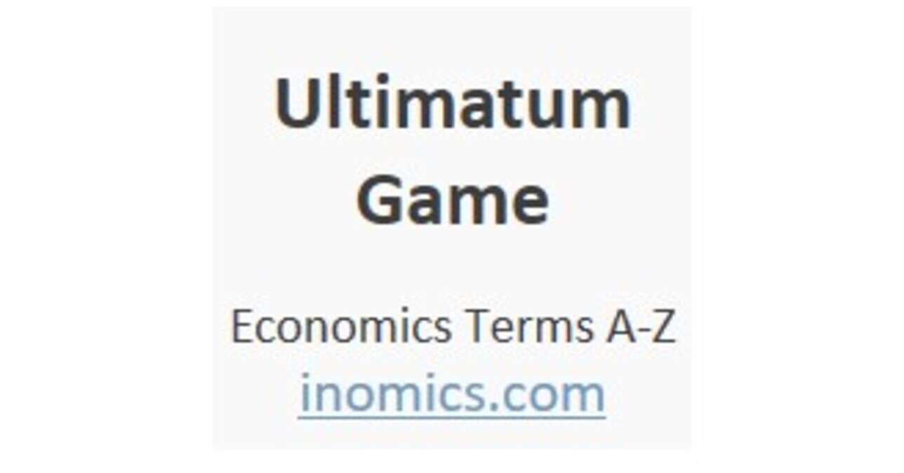 Ultimatum Game | INOMICS