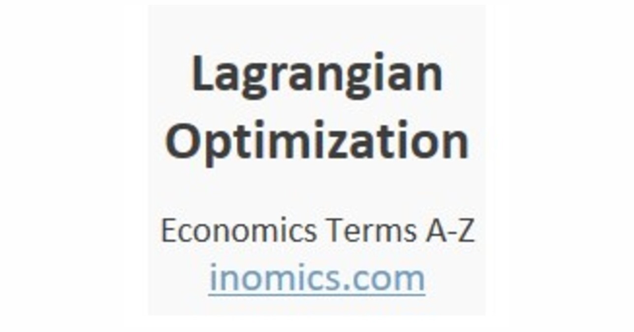 Lagrangian Optimization | INOMICS